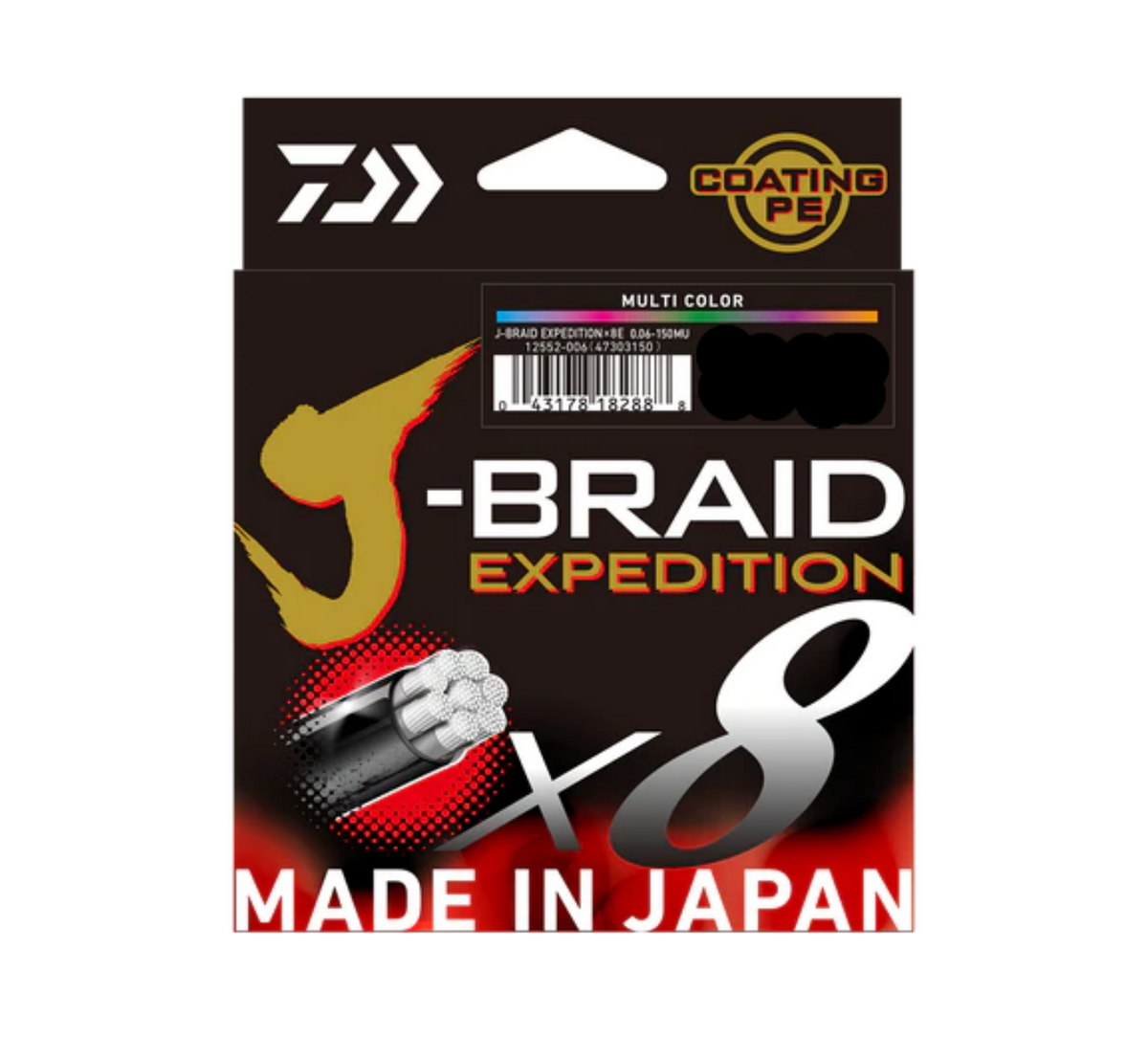 Daiwa J Braid Expedition X8 3000m Multicolour – TackleWest