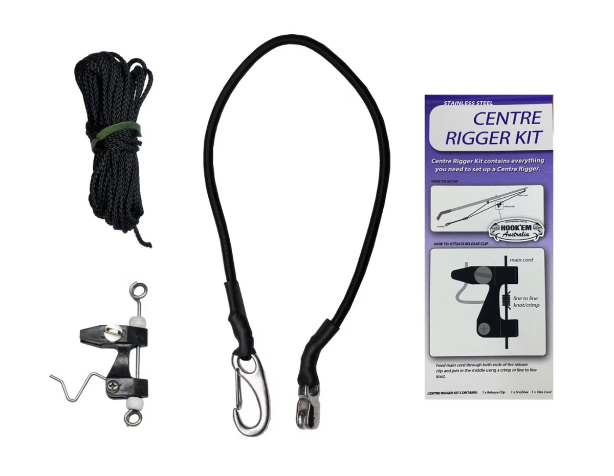 Hookem Shotgun Center Outrigger Set with Rigging Kit 3m 2-piece Black ...