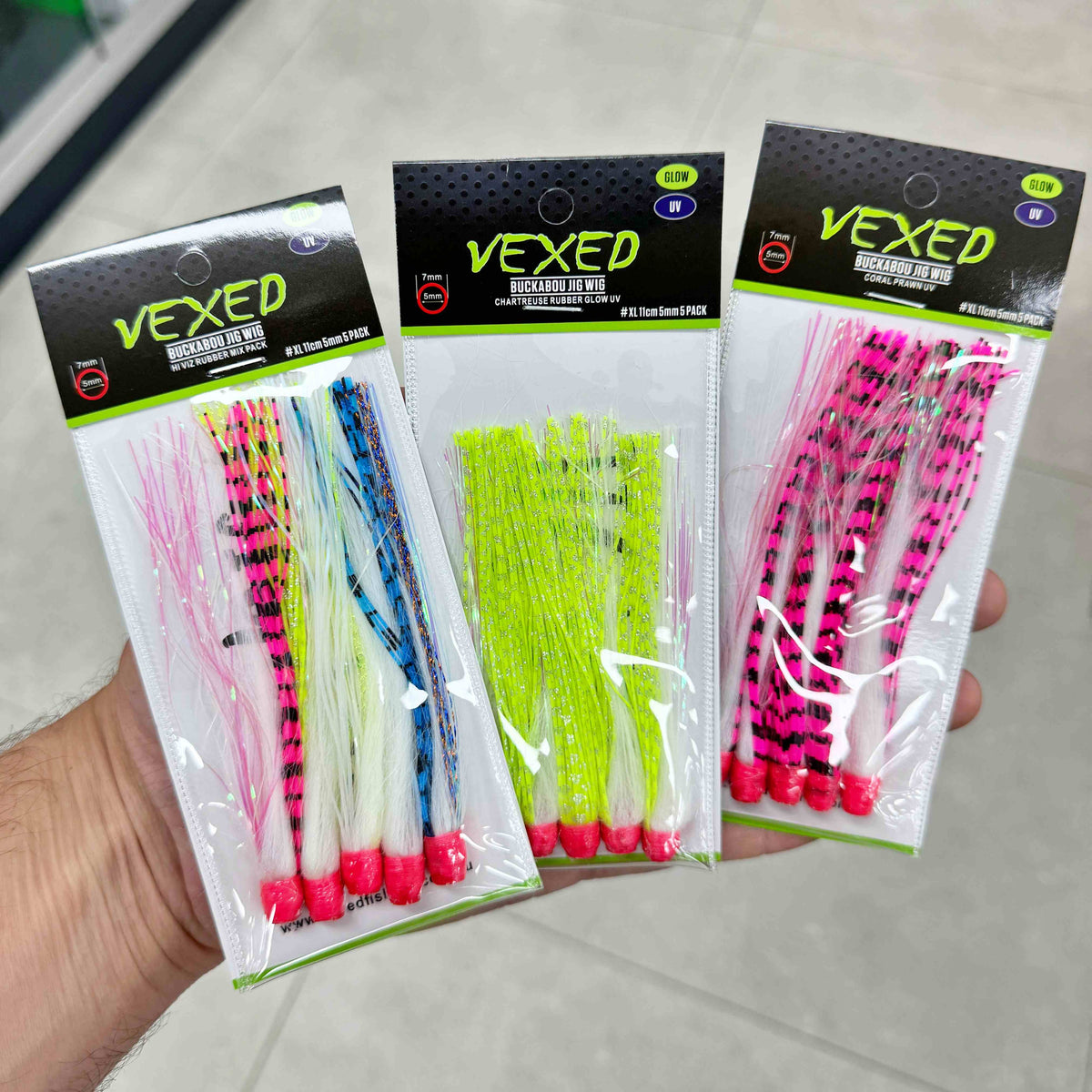 Vexed Buckabou Jig Wig 5pk – TackleWest