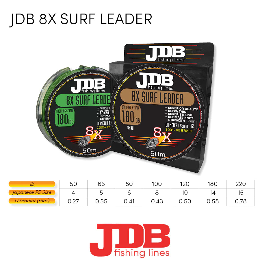 JDB SURF LEADER X8 50M – TackleWest